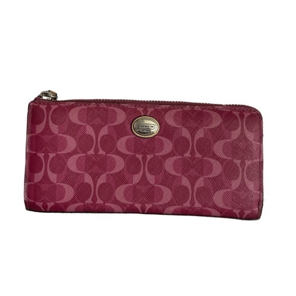 Coach | Bags | Coach Peyton Dream Pink Wallet Rare | Poshmark